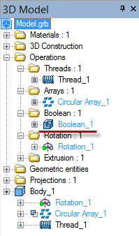 Basic Operations of 3D Modeling > Boolean Operation